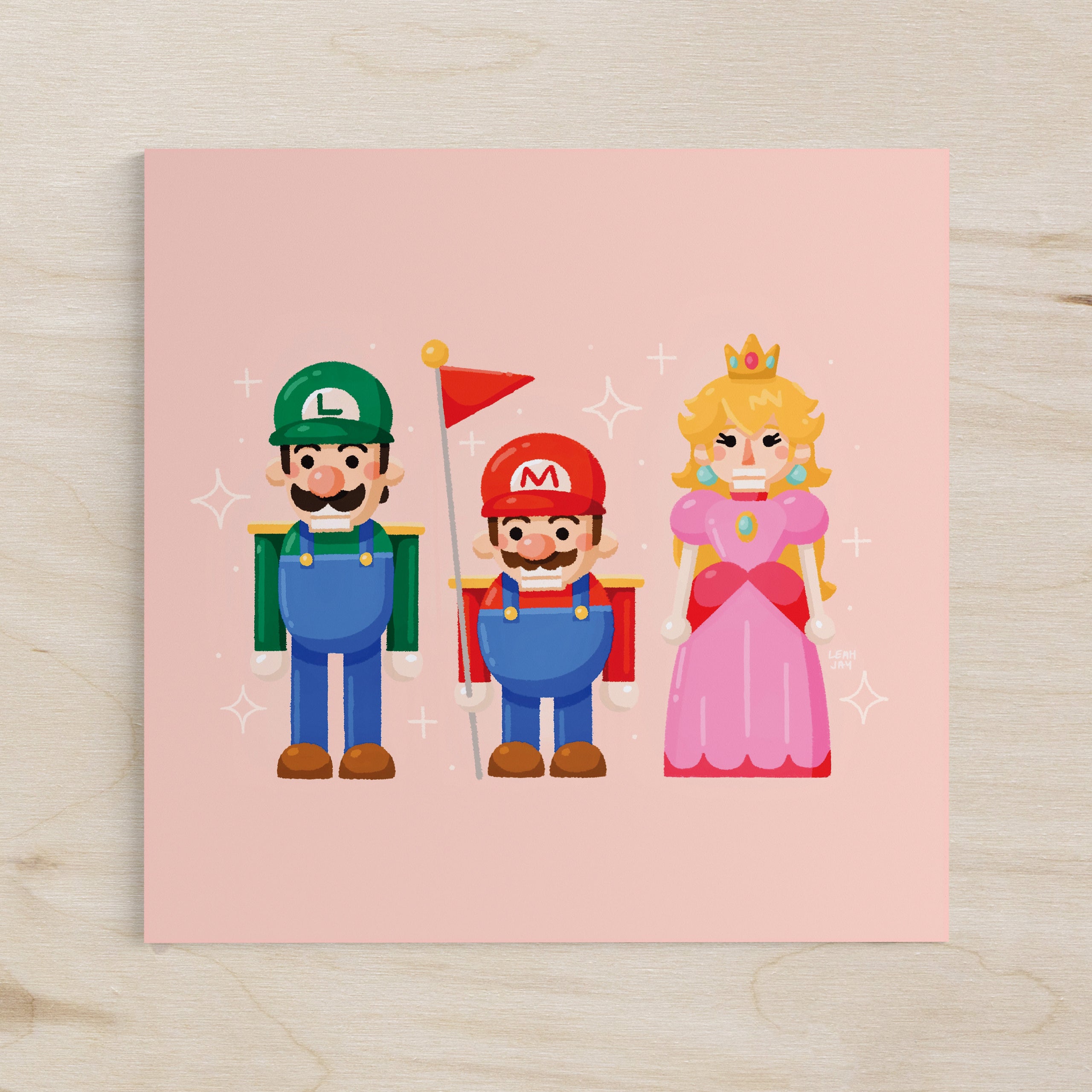 Mario Nutcrackers | Leah Jay Illustration